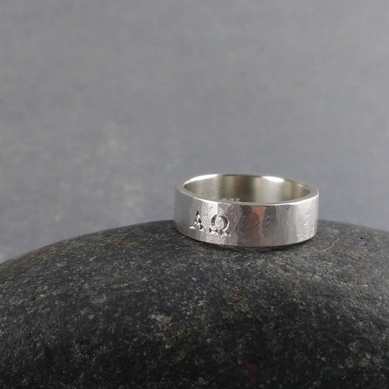 Alpha Omega Ring Sterling Silver Christian Jewelry Made to - Etsy