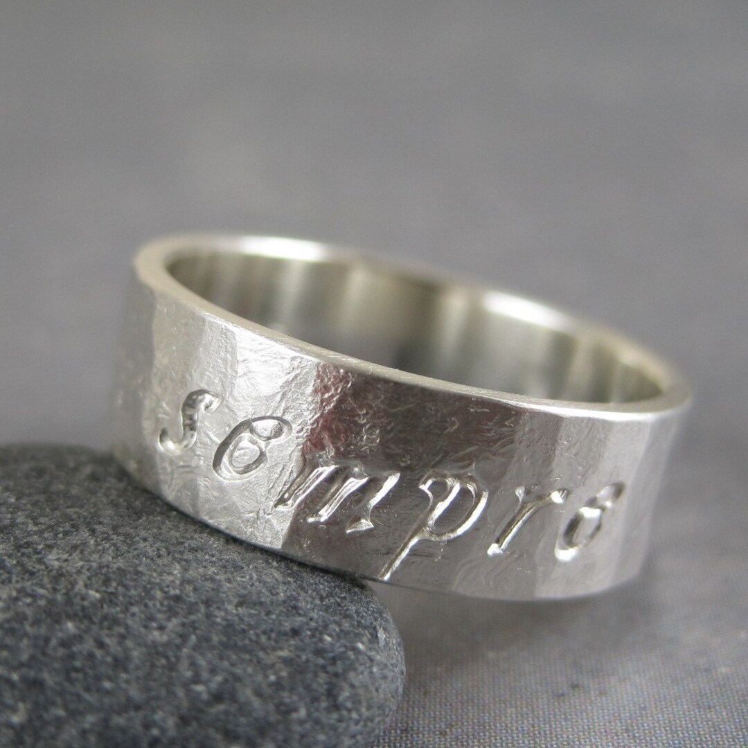 Custom Personalized Ring, Engraved Ring, Inscription Ring, Word Ring ...