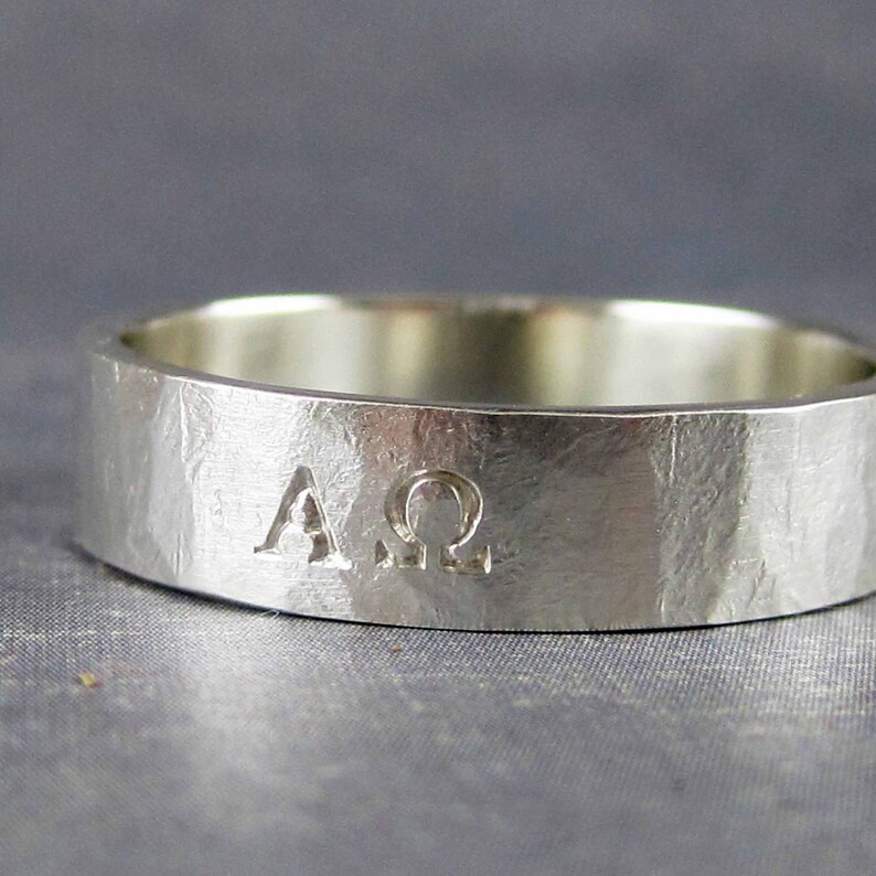 Alpha Omega Ring Sterling Silver Christian Jewelry Made to - Etsy