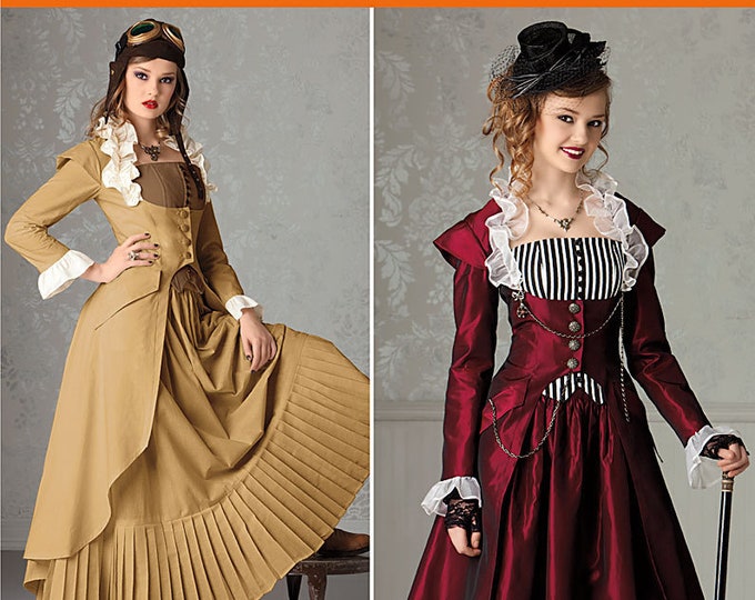 Simplicity Pattern 2172-steampunk Coat Corset and Skirt Size - Etsy