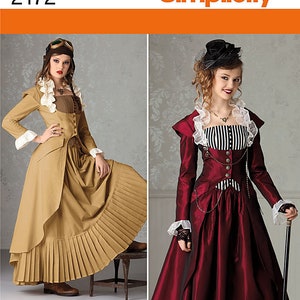 Simplicity Pattern 2172-steampunk Coat, Corset and Skirt Size 6-12 - Etsy