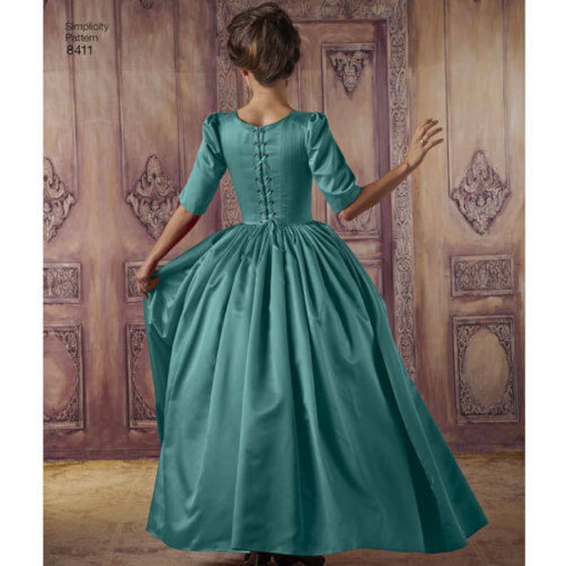 Simplicity Sewing Pattern 8411 1800's Gown Dress-costume | Etsy