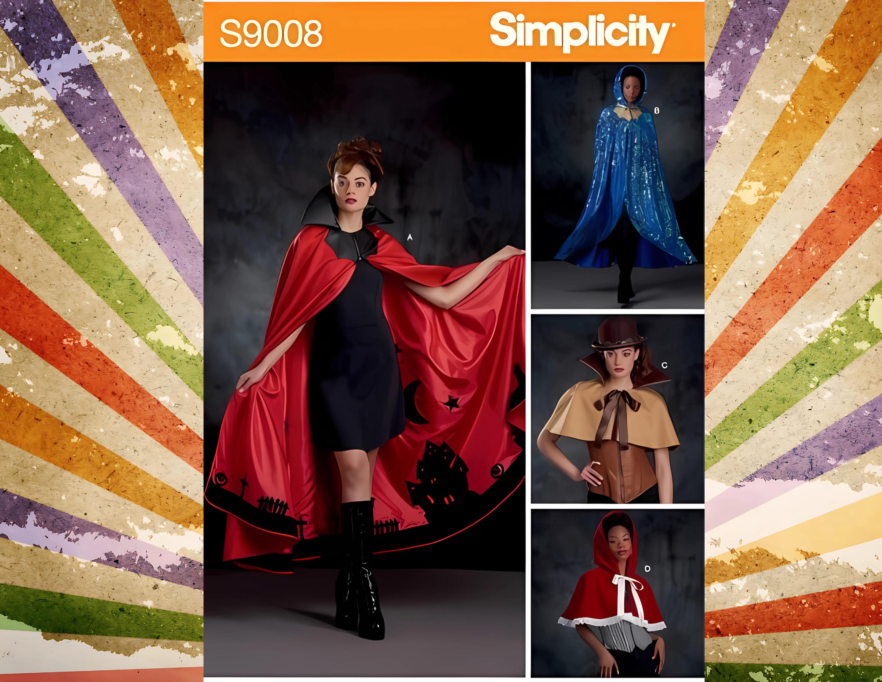 Simplicity 9008 Capes, Steampunk, Red Riding Hood, Vampire Size S-L - Etsy