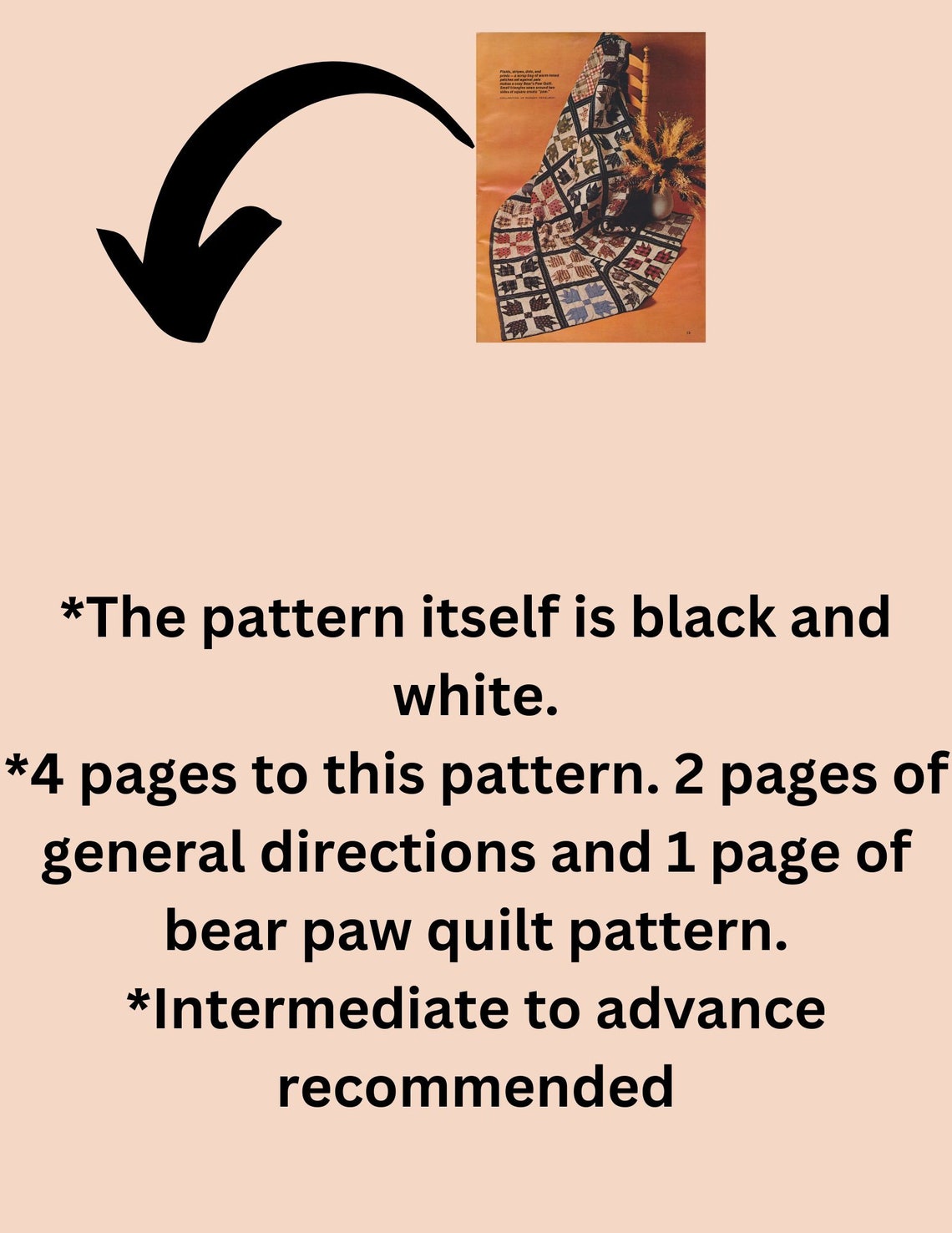 Bear Paw Quilt Pattern-pdf Pattern - Etsy