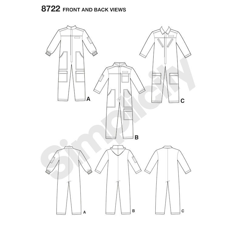 Simplicity Pattern 8722-misses' Men's and Teens' | Etsy