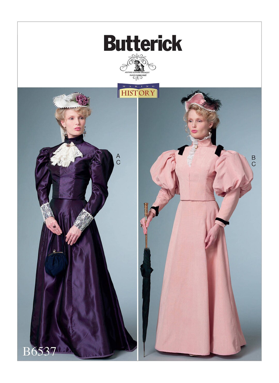 Butterick Pattern 6537 Edwardian Pattern, Lace Collars, Skirt Pattern ...