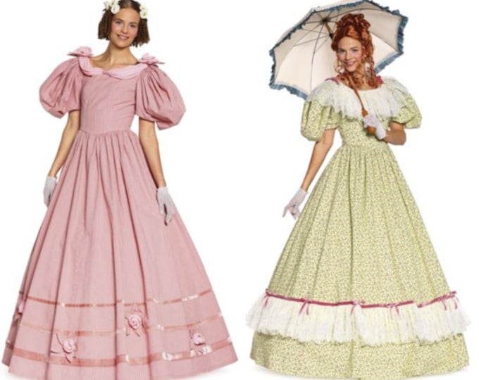 Diy Sewing Pattern Burda 7466 Civil War Dress Size 10-28 - Etsy