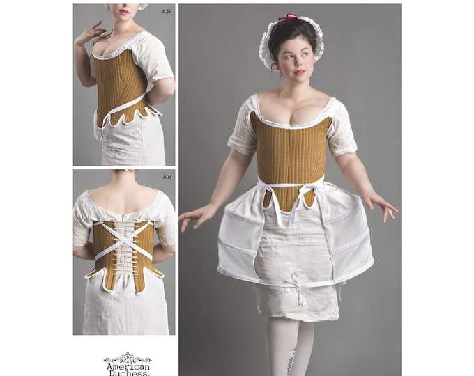 Simplicity Pattern 8579-misses' 18th Century a Corset, Shift and ...