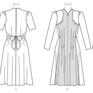 Butterick Pattern 6485 40's Dress, Swing Dress, Big Band Dress, Diesel ...