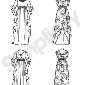 Simplicity 1517-regency Gown/dress-pride N Prejudice Gown Size 6-12 Out ...