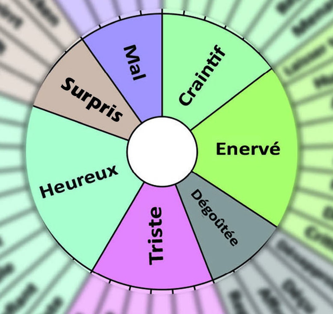 French Feeling Wheel - Created by Robert Plutchik - Etsy
