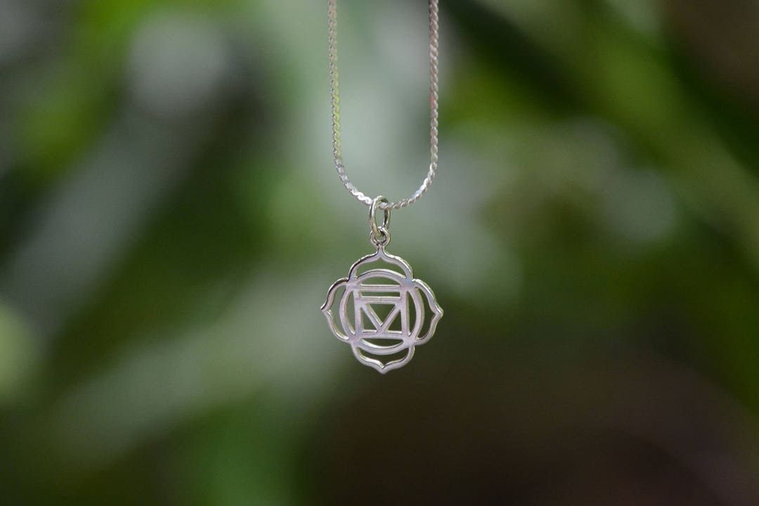 Root Chakra Necklace Sterling Silver, Root Chakra Charm, Muladhara ...