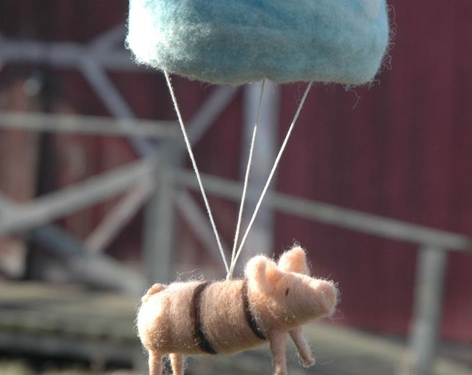 Parachuting Pig Mobile - Etsy
