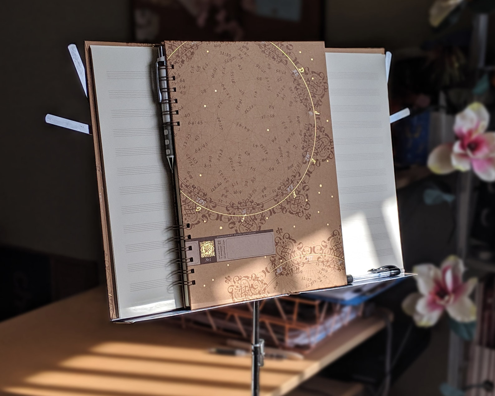 Designer Music Composition Notebook - Hardcover A4 100/120p Perforated ...