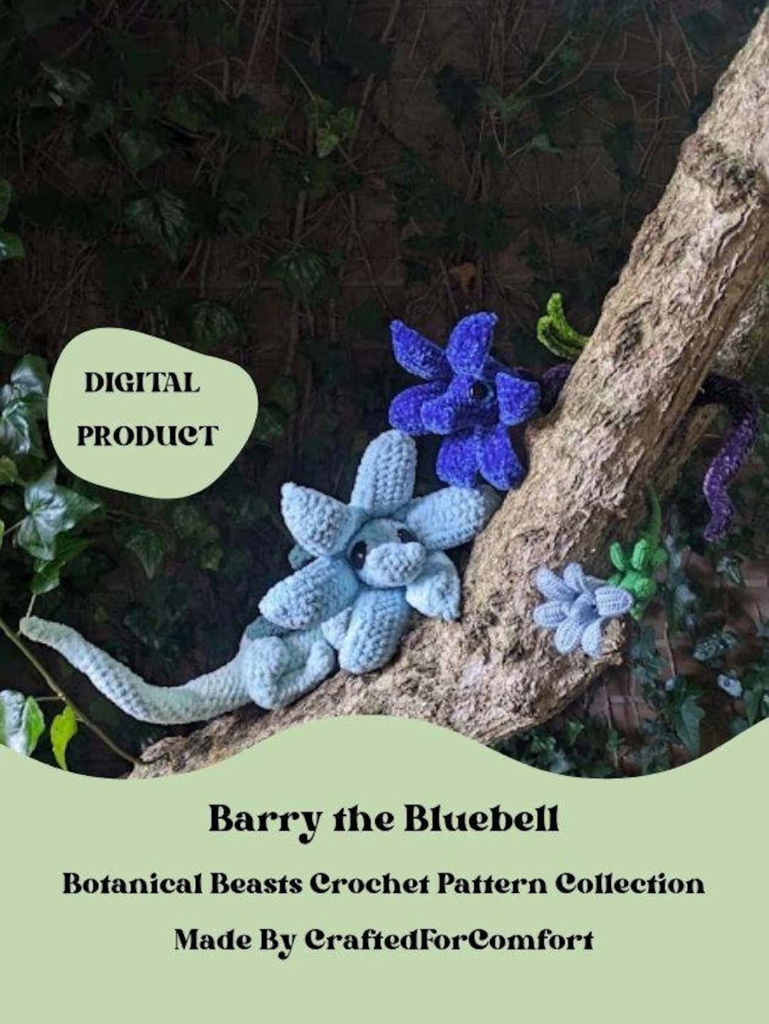 Bluebell Dragon Crochet Pattern – Botanical Beasts Amigurumi (digital ...
