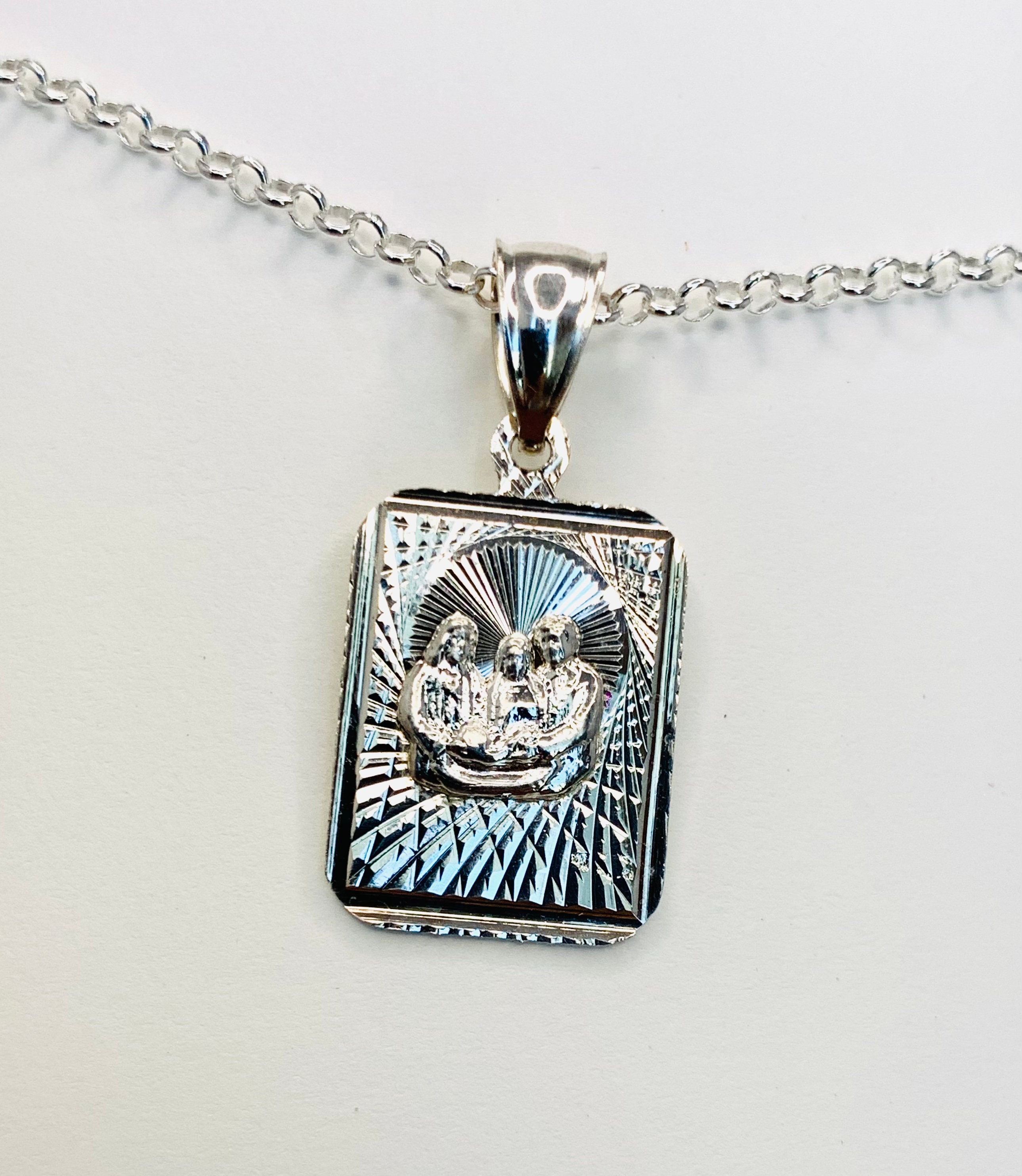 Sterling Silver Baptism Medal Necklace,christering Necklace,baby Boy ...