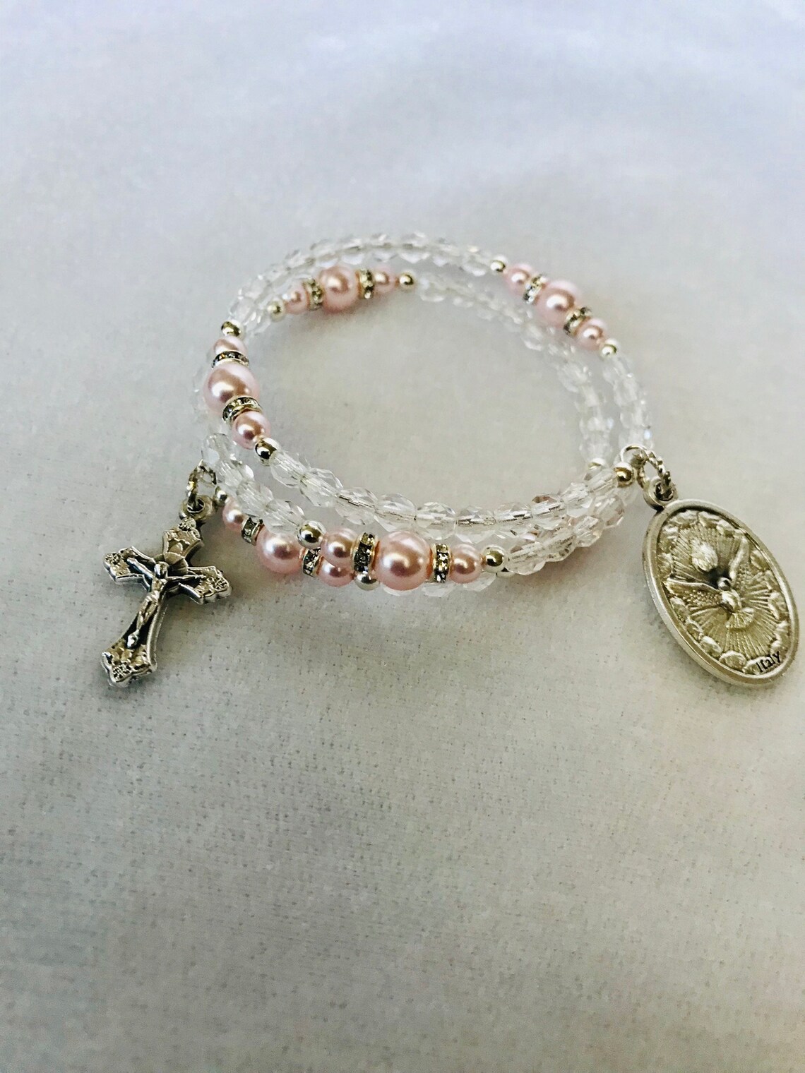 First Holy Communion Rosary Bracelet Rosary Bracelet Crystal - Etsy
