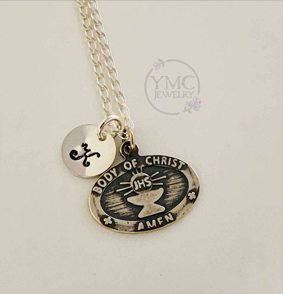 My First Holy Communion Medallion Necklace,eucharist Medallion Necklace ...