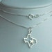 Sterling Silver Texas Necklace Lone Star Necklace Texas Lone - Etsy