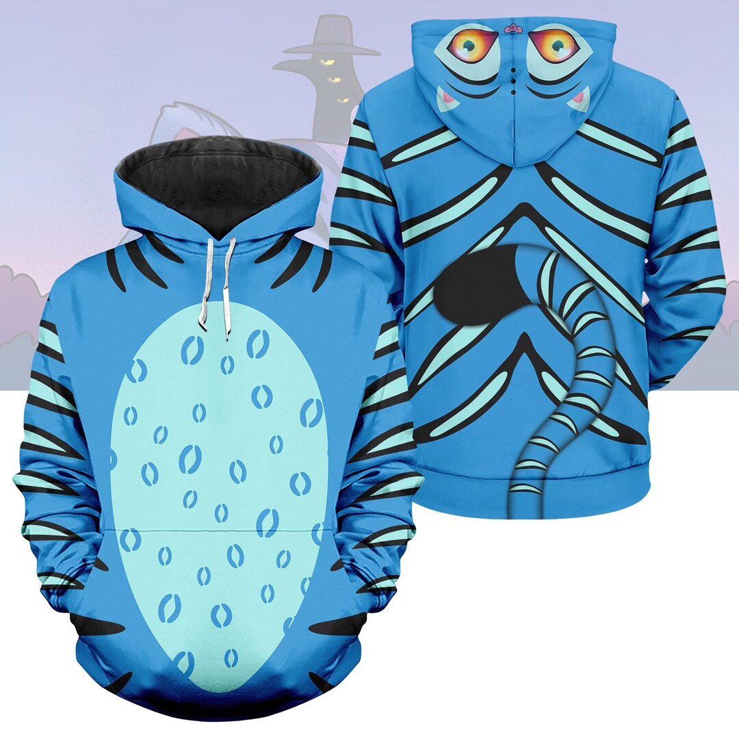 Halloween Derpy Tiger Cosplay Hoodie, Blue Tiger Kp0p Costume Hoodie ...
