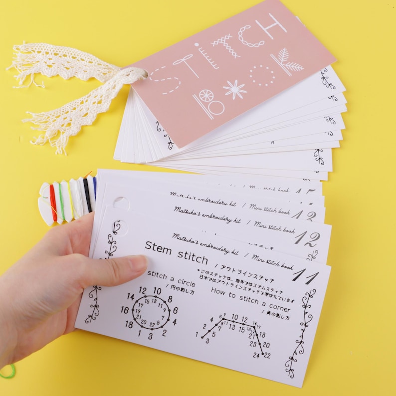 Mini Embroidery Stitch Book, Stitch Book, Sewing Book, Embroidery Guide ...