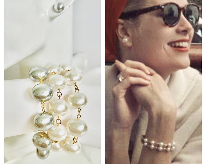 Grace Kelly Stackable Pearl Bracelets - Etsy