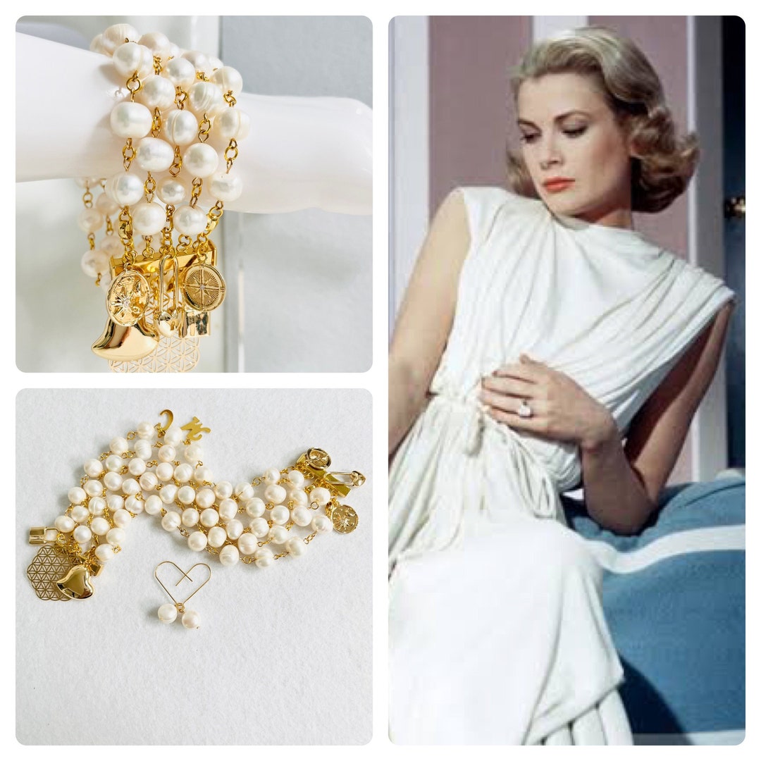 LOVE Grace Kelly Bracelet and Earrings Set - Etsy