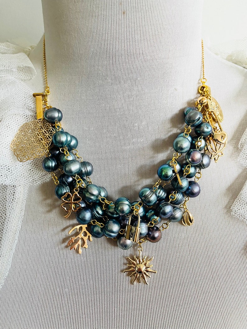 2 in 1 Grace Kelly Real Pearl Necklace and Charm Bracelet - Etsy