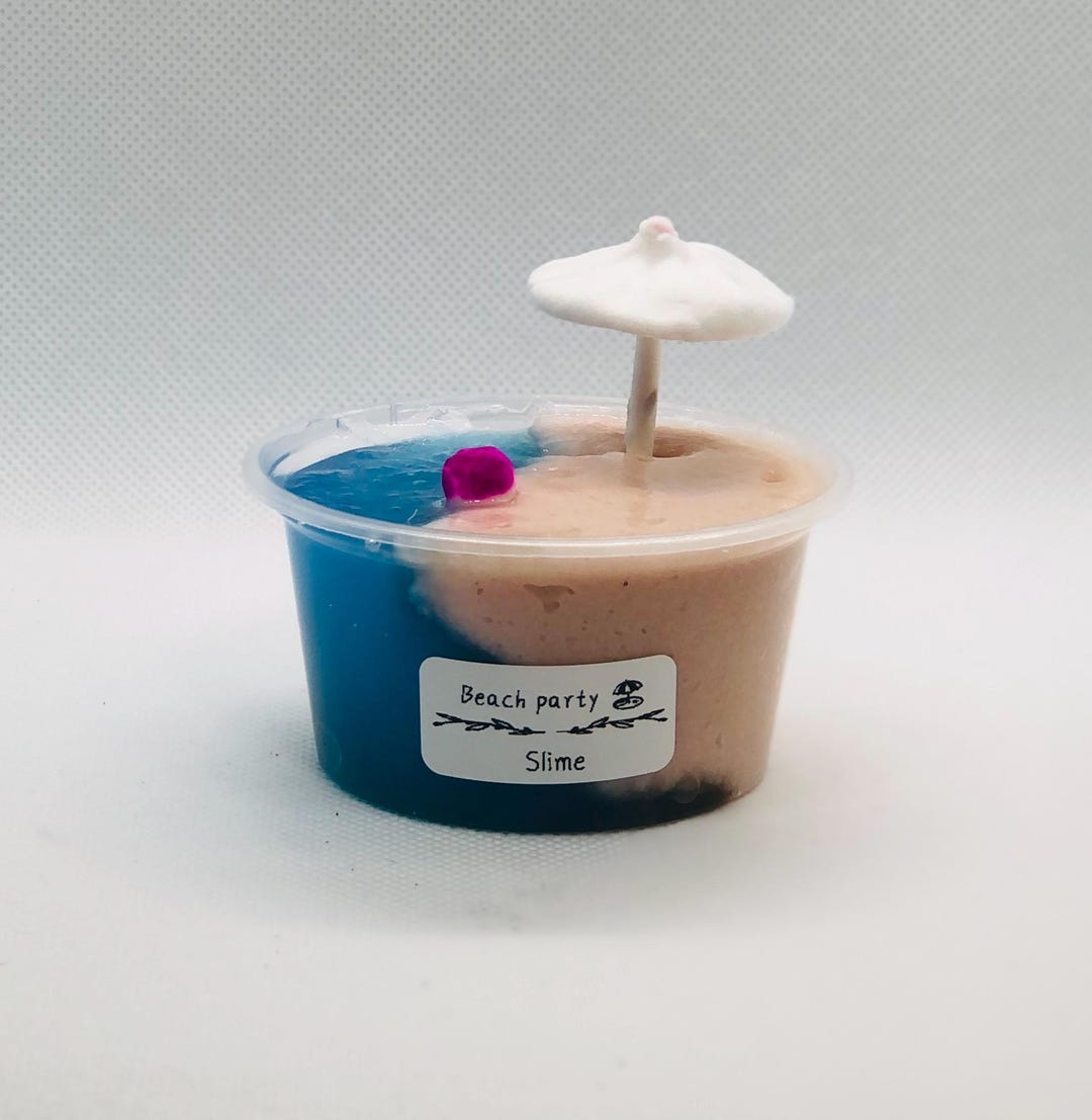 Beach Party Slime! Half Cloud Slime Half Clear Slime! With Two Clay ...
