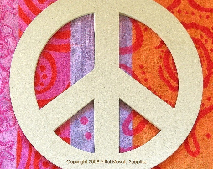 Mosaic Base 8 Inch MDF PEACE SIGN Shape Paint Collage Mixed Media - Etsy