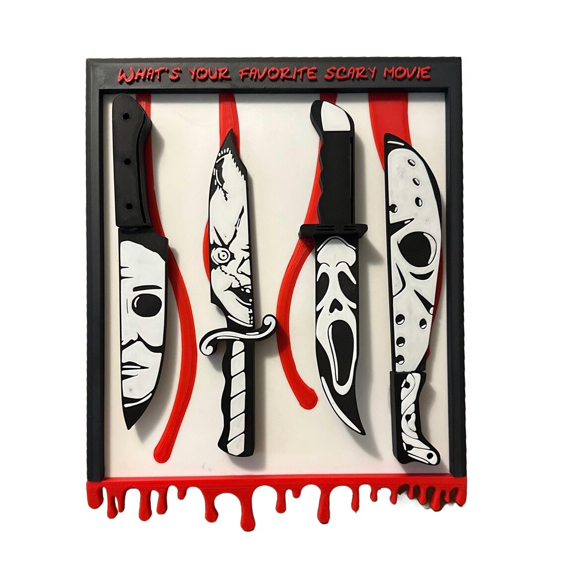 Horror Icon Decorative Knives Set Jason, Michael Myers, Chucky & Ghostface Display Props - Etsy