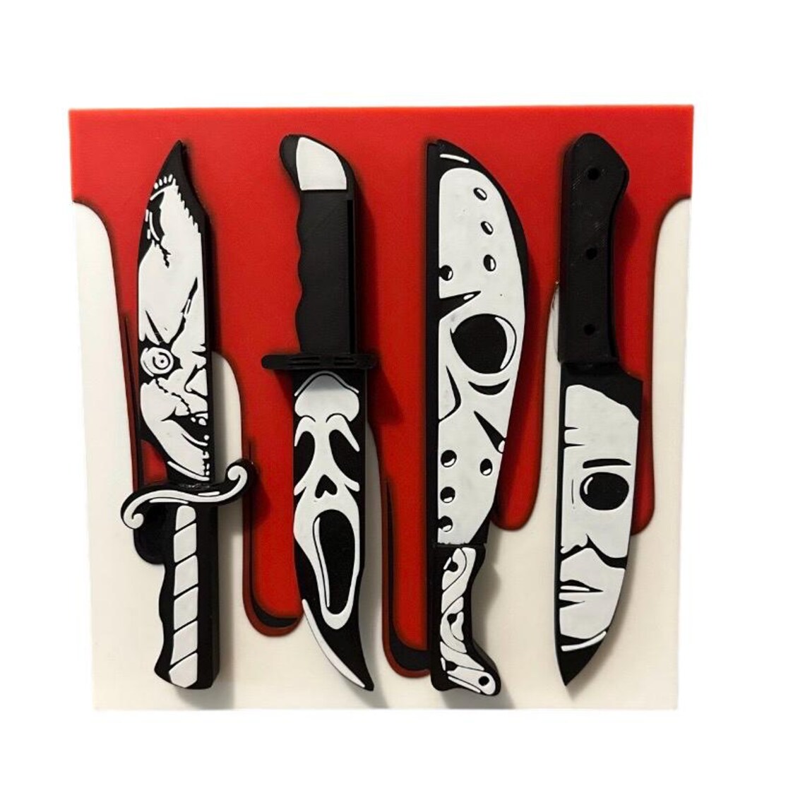 Horror Icon Decorative Knives Set Jason, Michael Myers, Chucky & Ghostface Display Props - Etsy