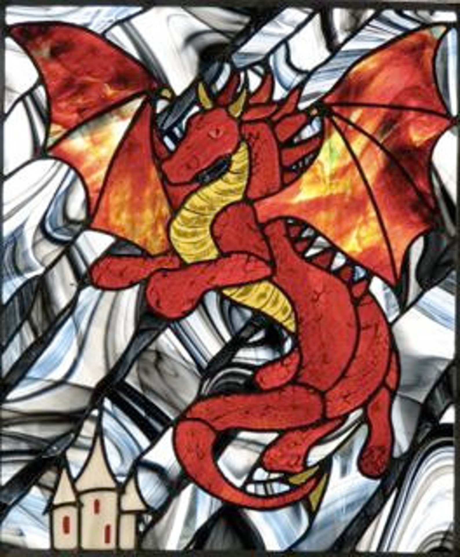 Stained Glass Dragon Pattern - Etsy