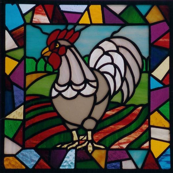 Stain Glass Rooster - Etsy