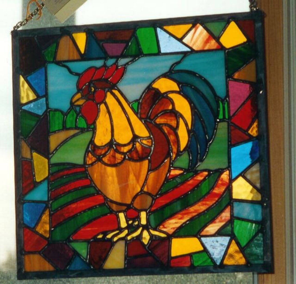 Rooster Stained Glass Pattern - Etsy