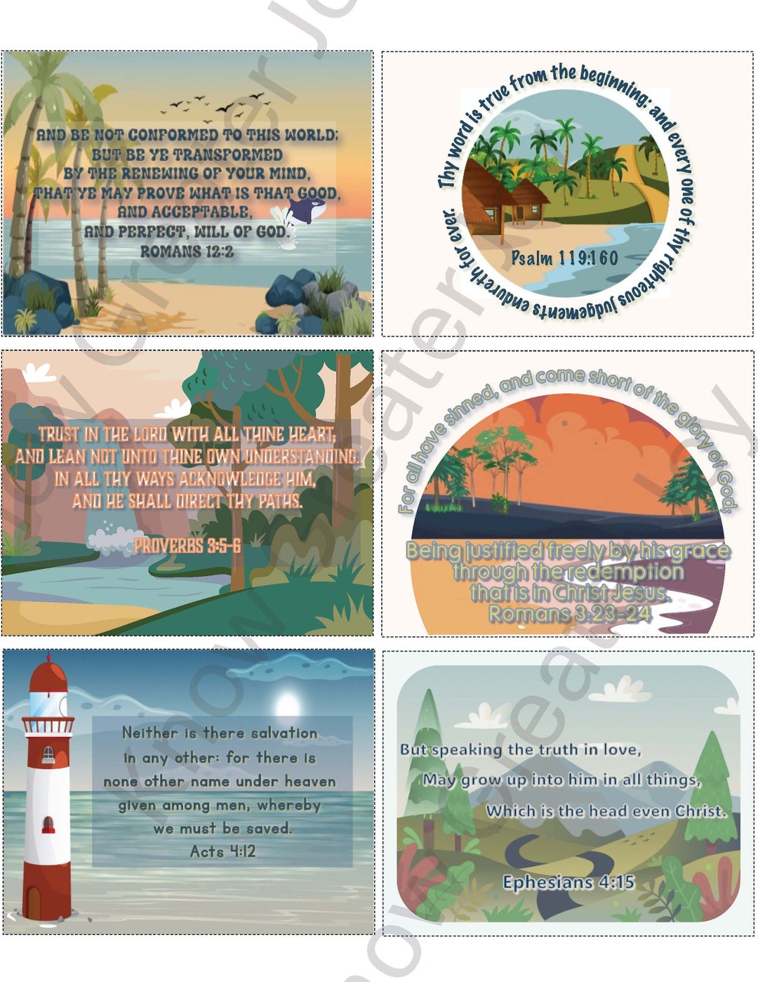 Breaker Rock Beach VBS KJV Bible Verses - Etsy