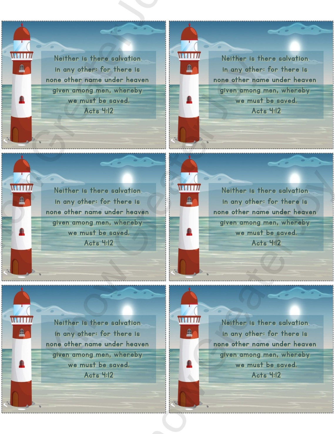 Breaker Rock Beach VBS KJV Bible Verses - Etsy