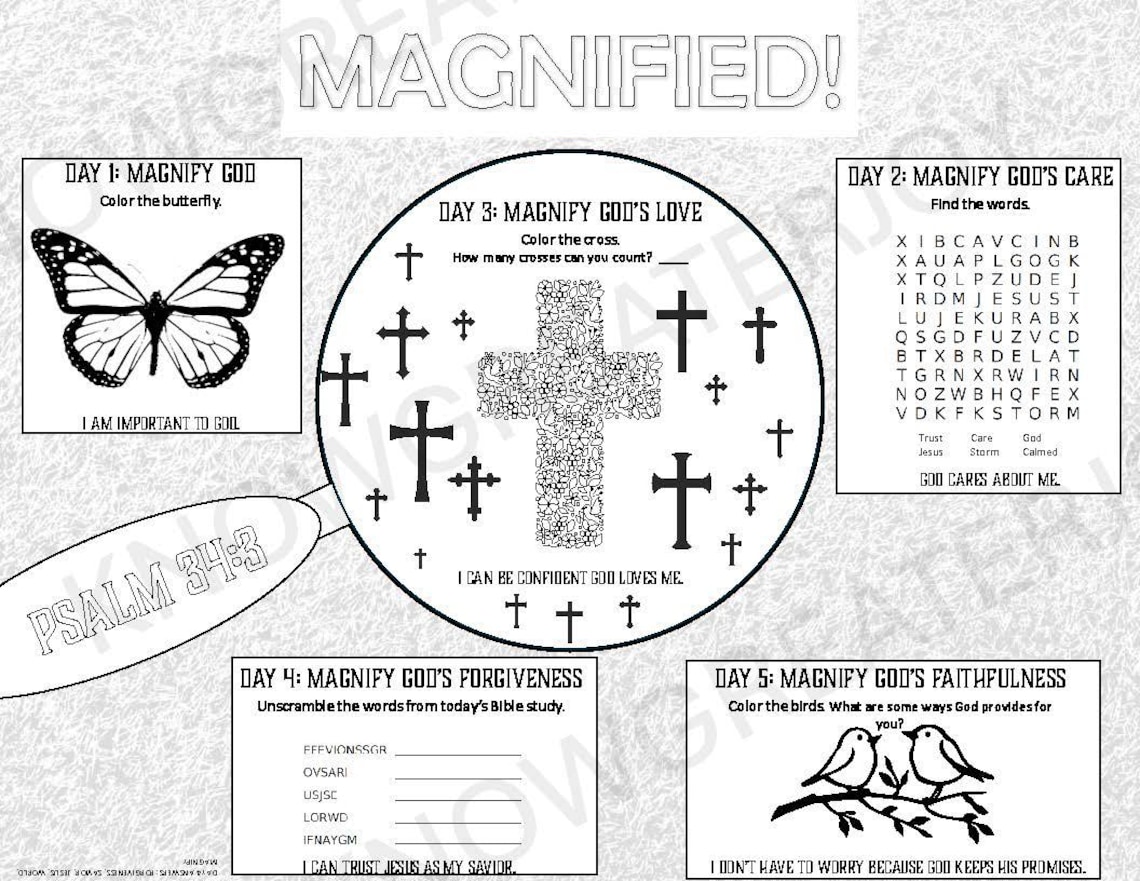Magnified! Lifeway VBS 2025 Activity Page - Etsy