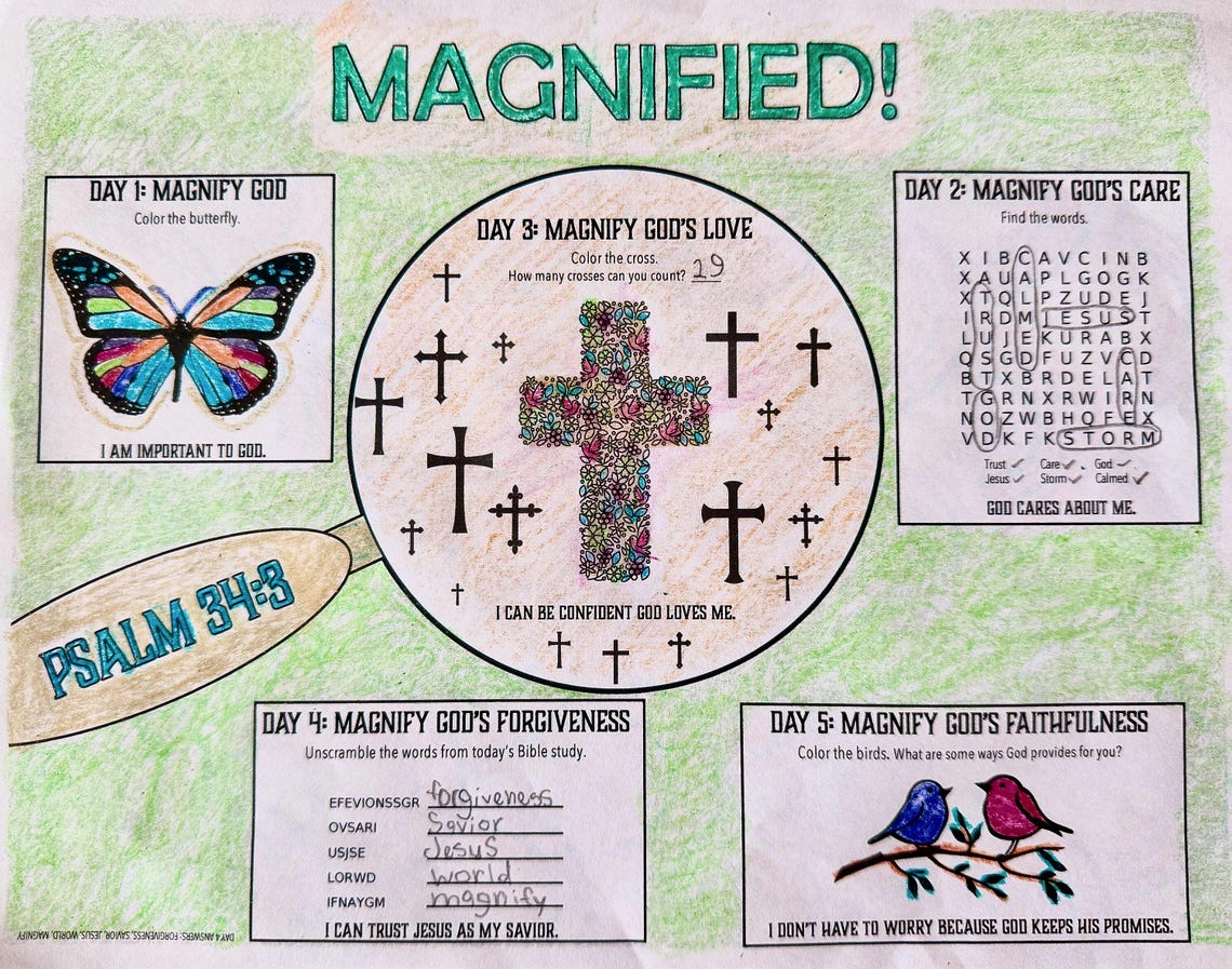Magnified! Lifeway VBS 2025 Activity Page - Etsy
