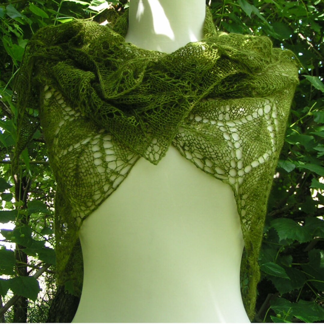 Shawl Knitting Pattern Knit Charted PDF Neck Scarf Shawlette MOTHER ...