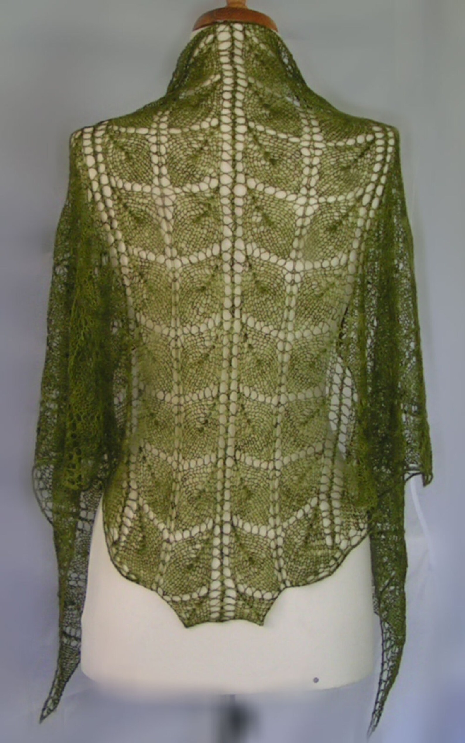 Shawl Knitting Pattern, Knit Charted PDF, Neck Scarf, Shawlette, MOTHER ...