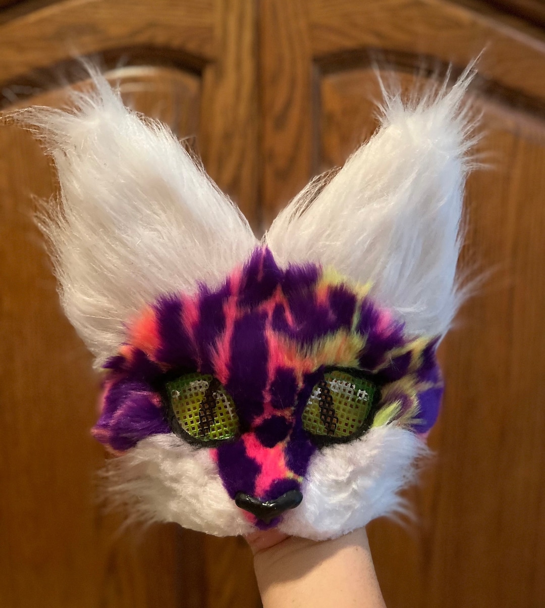 Rainbow Leopard Print Furry Therian Animal Mask - Etsy