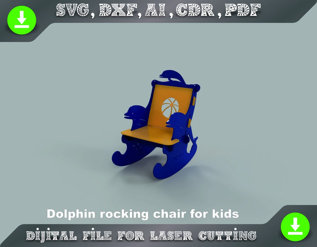 Dolphin Rocking Chair for Kids Digital File - Etsy