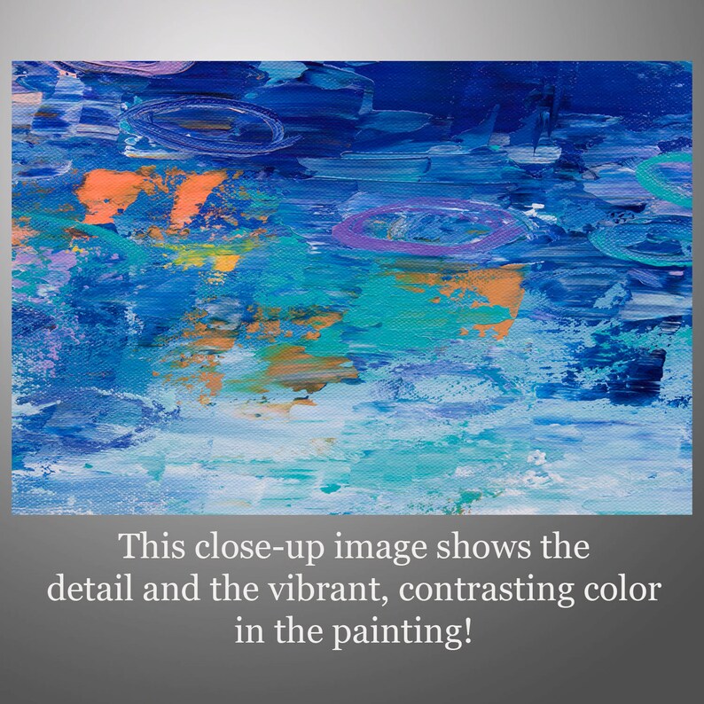 Lily Pond 1 Original Abstract Painting, Contemporary Modern Art ...