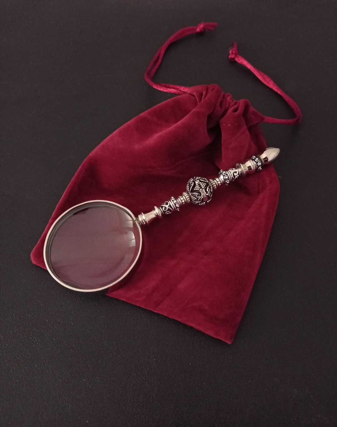 Silver Magnifying Glass, Steampunk Decor, Gothic Home Decor, Dark ...