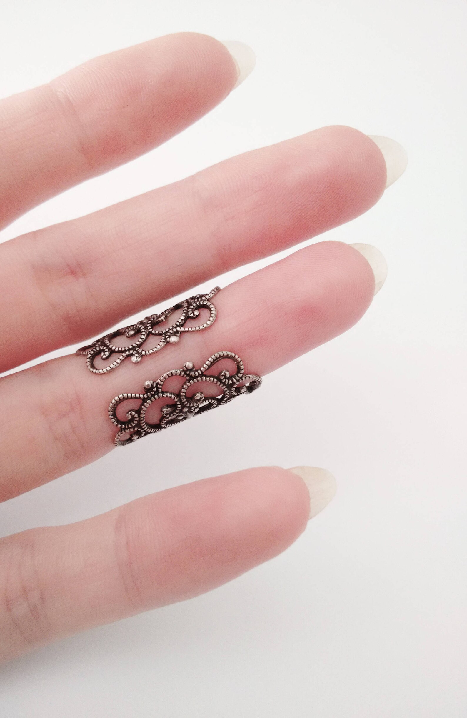 Purple Gothic Midi Ring Swarovski Crystal Knuckle Ring | Etsy