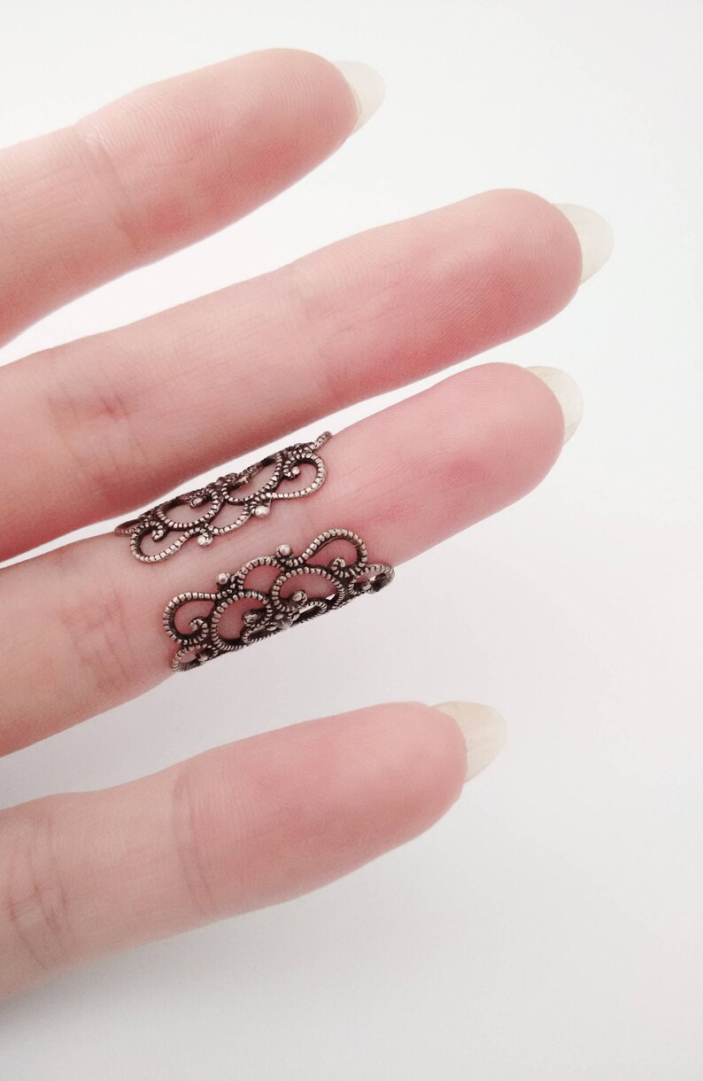 Purple Gothic Midi Ring Swarovski Crystal Knuckle Ring | Etsy