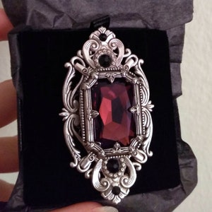 Burgundy Ring Gothic Ring Gothic Jewelry Large Cocktail - Etsy