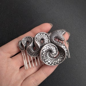 Snake Hair Comb, Serpent Hair Jewelry Slytherin Headpiece Gothic ...