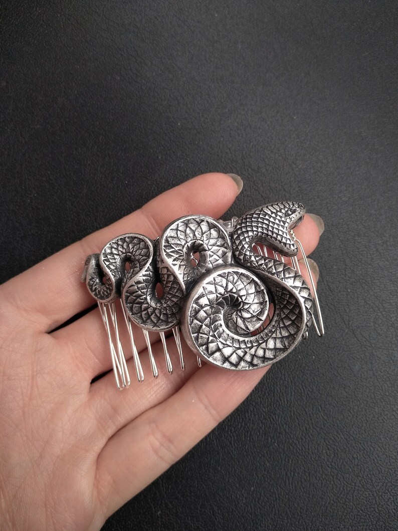 Snake Hair Comb Serpent Hair Jewelry Slytherin Headpiece | Etsy